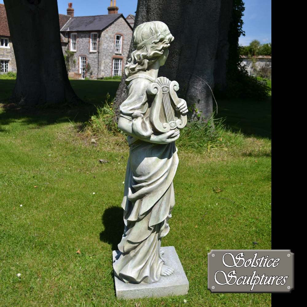 Rose Statue Stone Effect