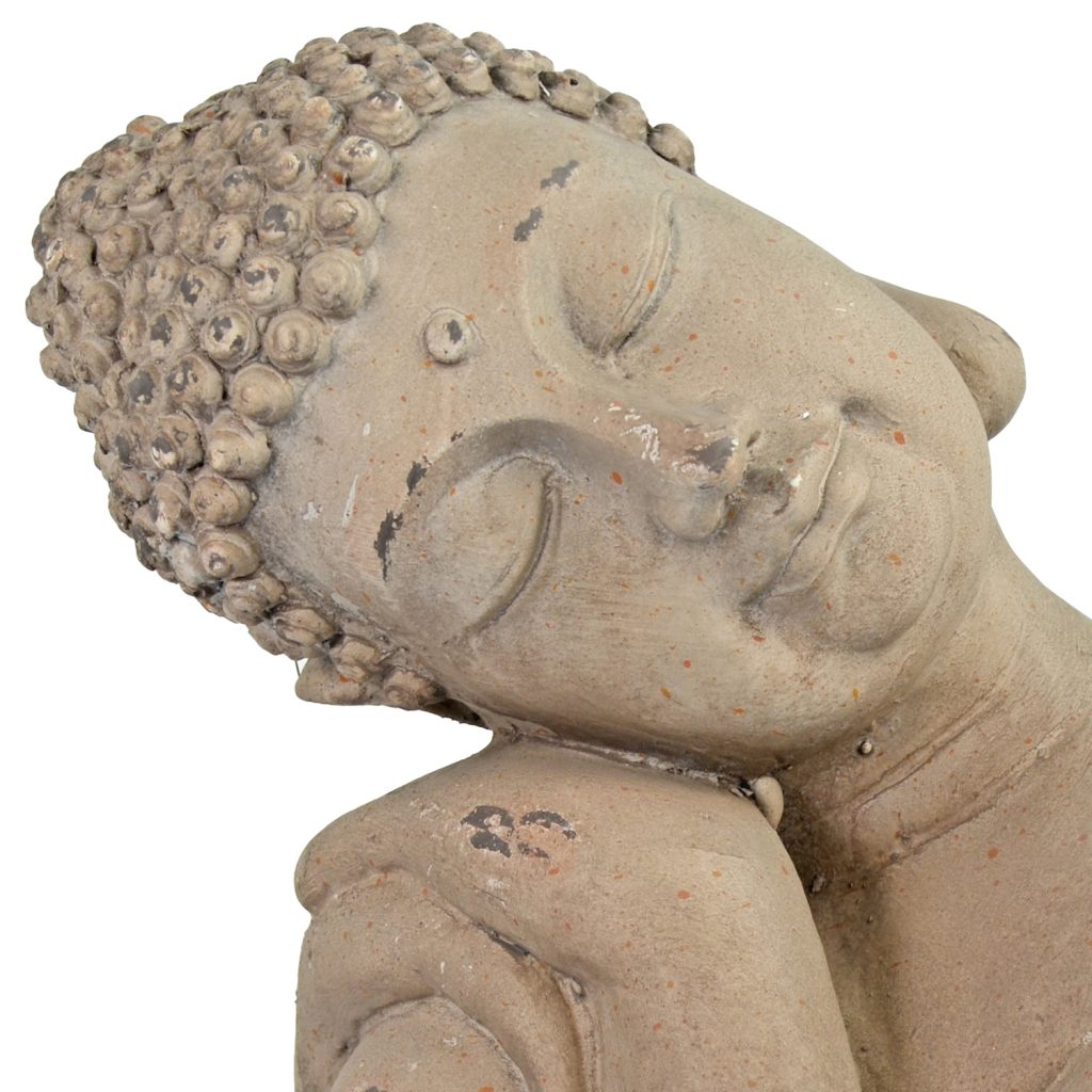Buddha Sitting 42Cm Weathered Stone Effect